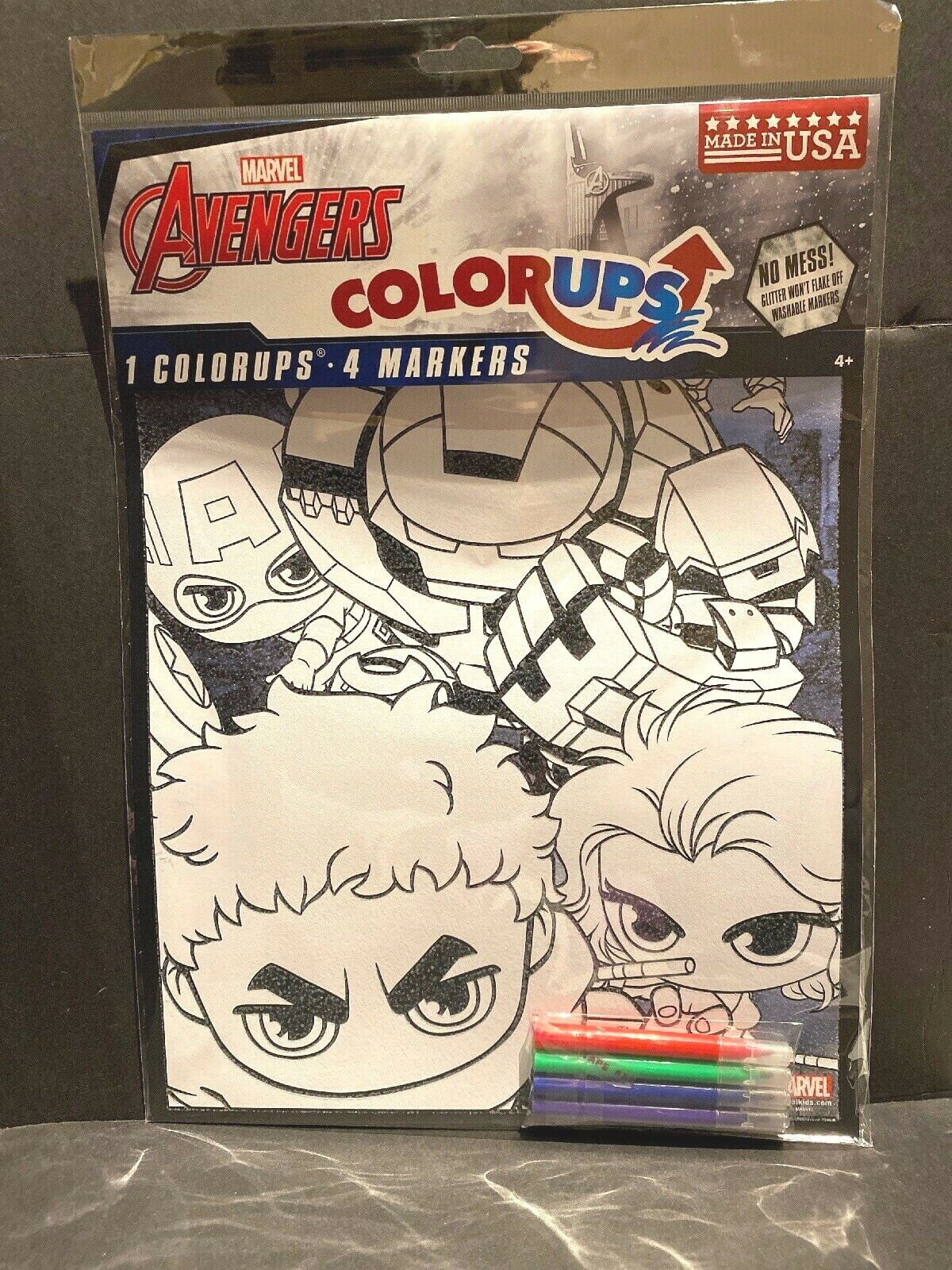 Marvel Avengers Assemble Colorups Coloring Activity Poster With 4 ...