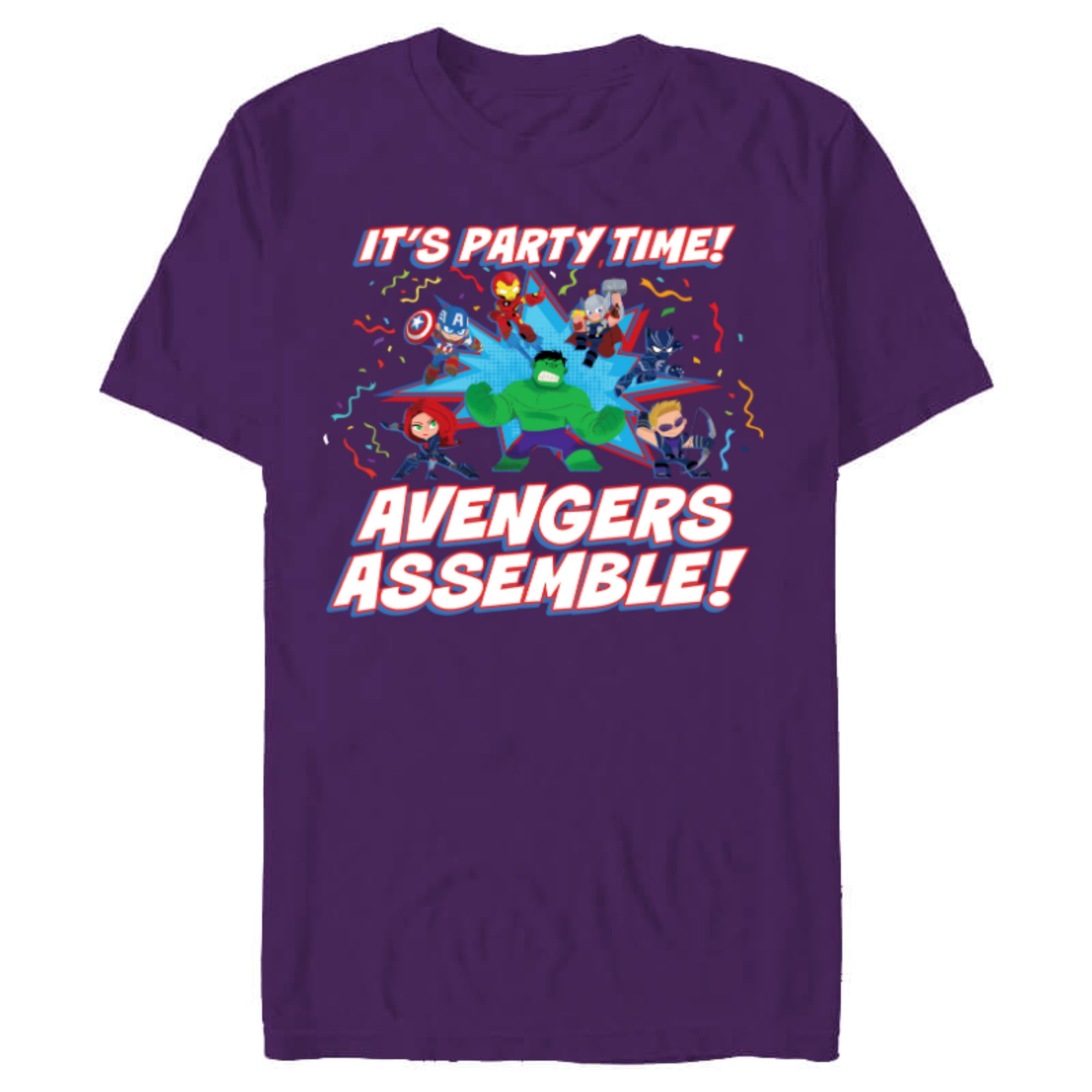 Marvel Avengers Assemble It’s Party Time Toony Birthday - Short Sleeve ...
