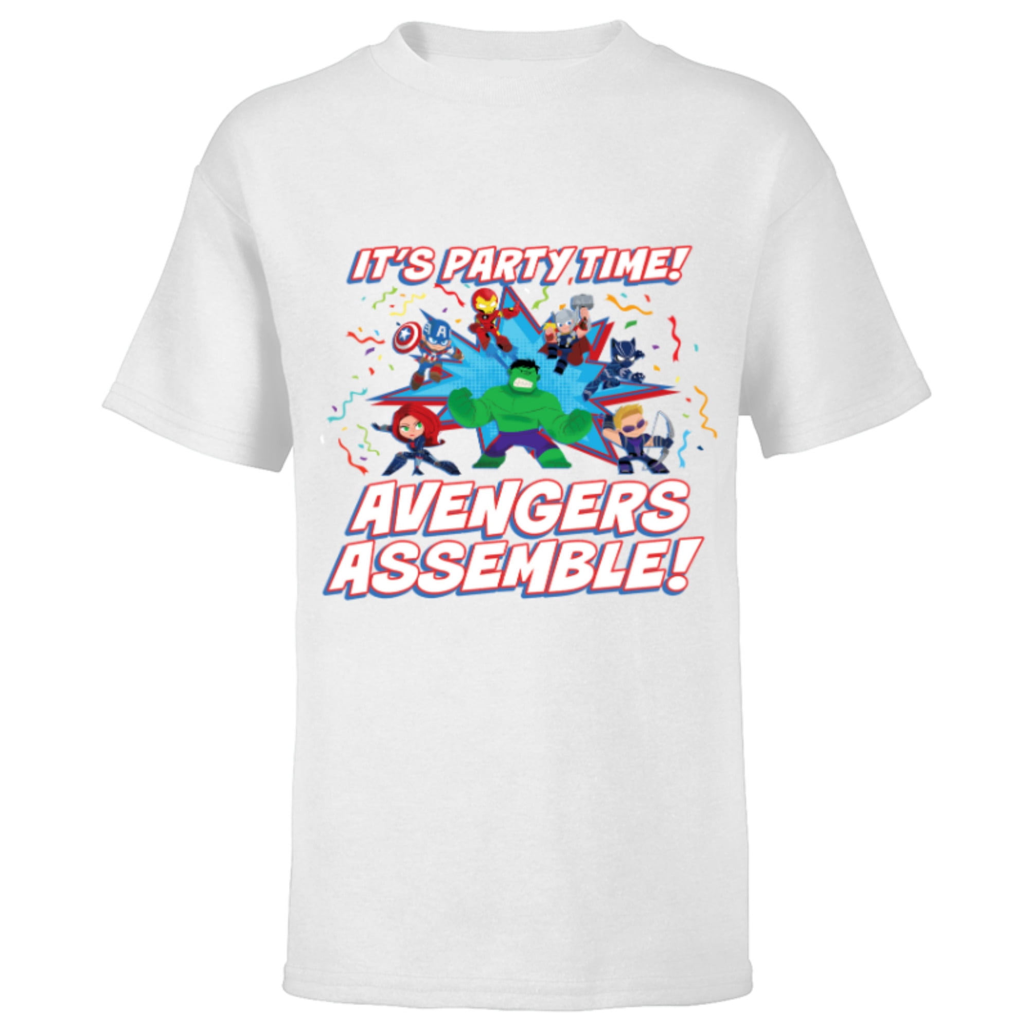 Marvel Avengers Assemble It’s Party Time Toony Birthday - Short Sleeve ...