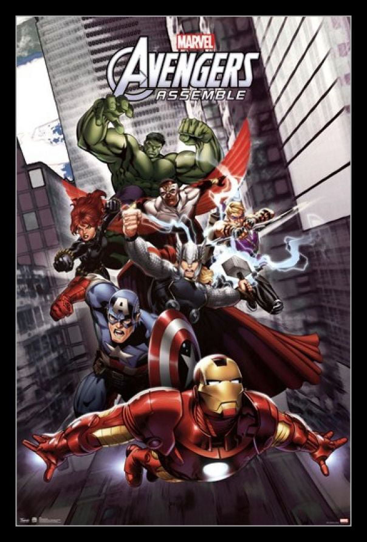 Marvel Avengers Assemble Laminated & Framed Poster Print (24 x 36 ...
