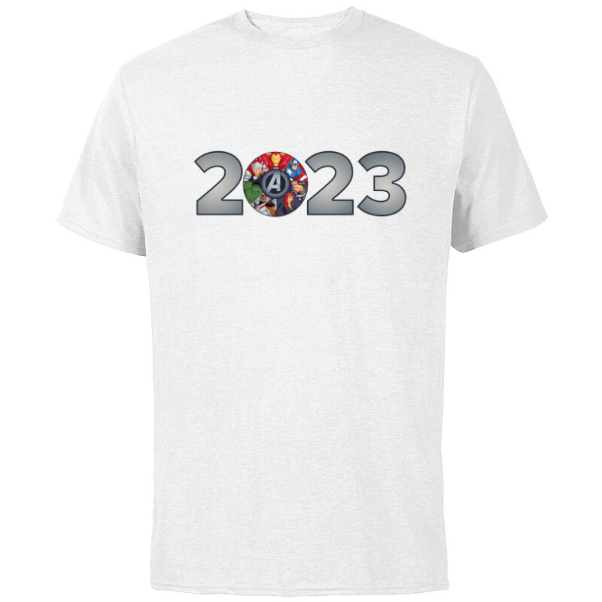 Marvel Avengers Assemble Team 2023 New Year - Short Sleeve Cotton T ...