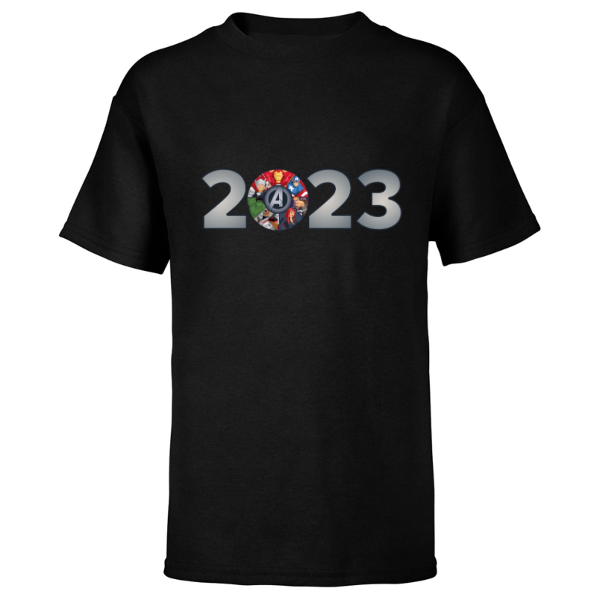 Marvel Avengers Assemble Team 2023 New Year - Short Sleeve T-Shirt for ...