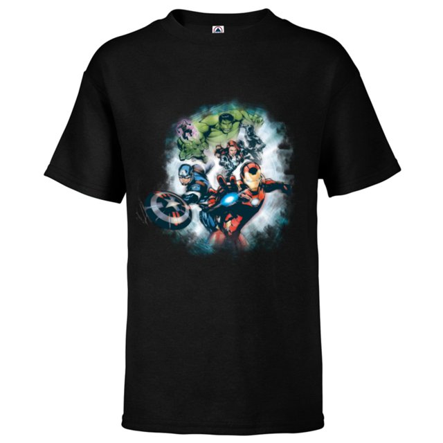 Marvel Avengers Assemble Team Full Color - Short Sleeve T-Shirt for ...
