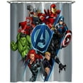 "Marvel Superhero Avengers Assembled Blue Microfiber Shower Curtain, 70 ...