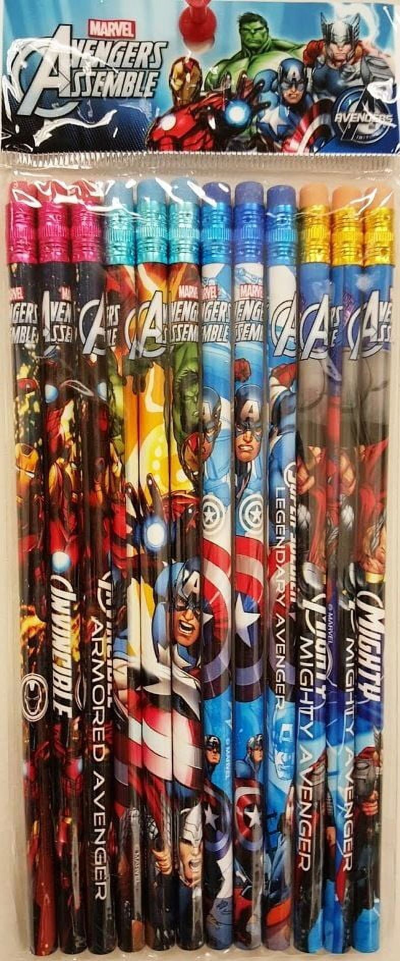 Marvel Avengers Authentic Licensed 12 Wood Pencils Pack - Walmart ...