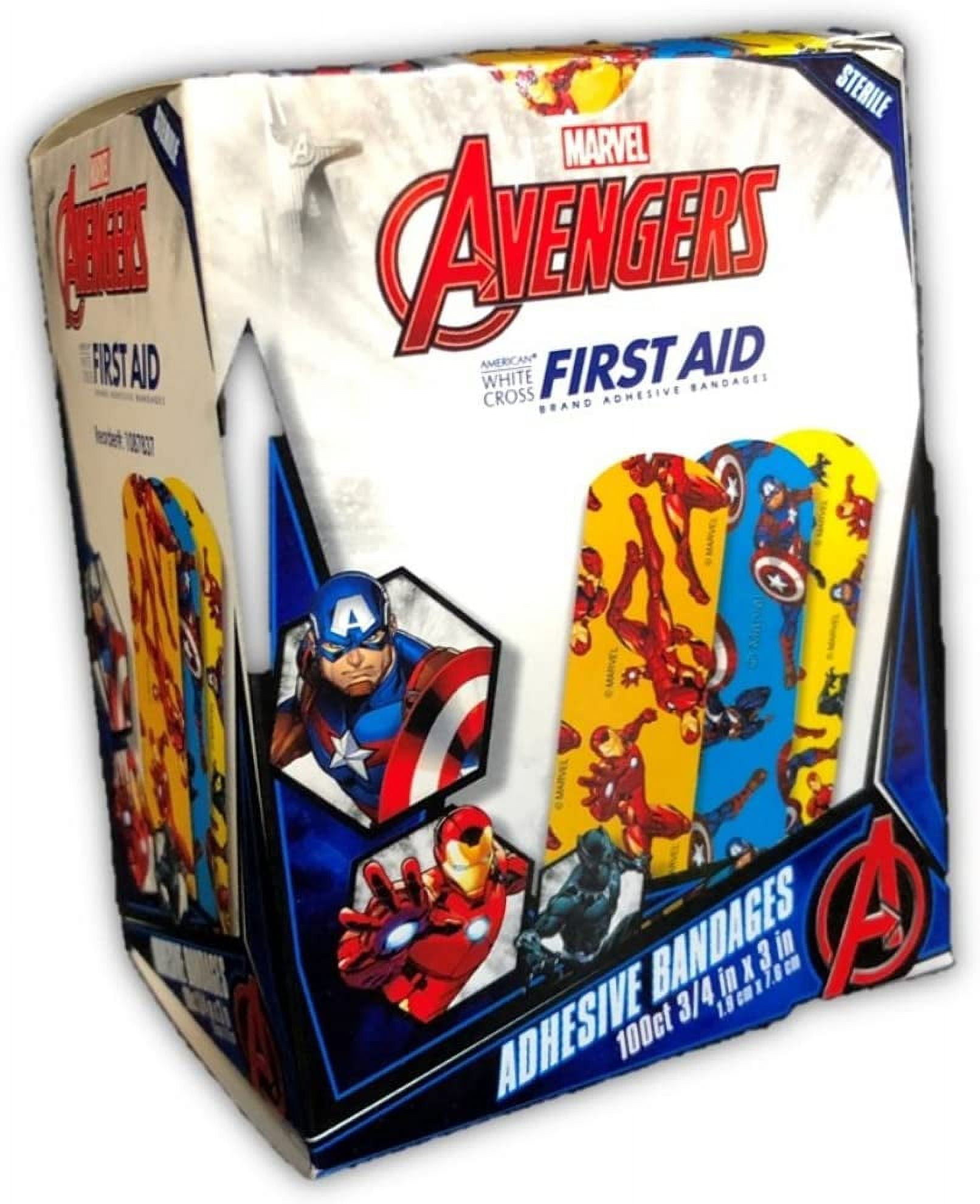 Marvel Avengers Bandages 100CT, 3/4"x3" (Ironman, Captain America ...