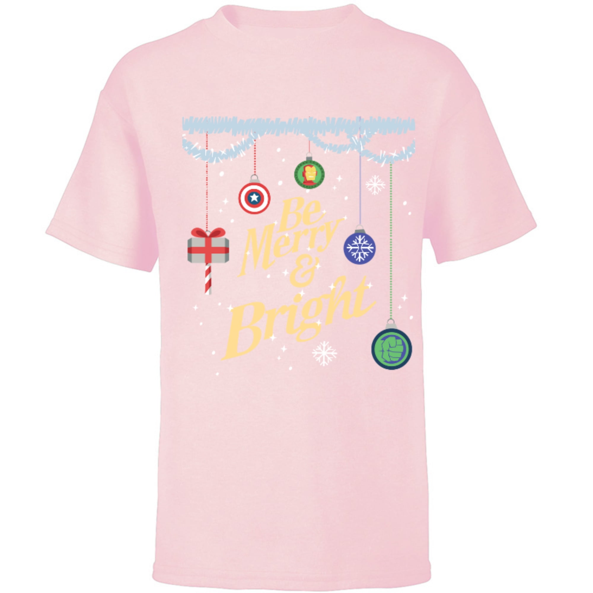 Marvel Avengers Be Merry and Bright Holiday Standard - Short Sleeve T ...