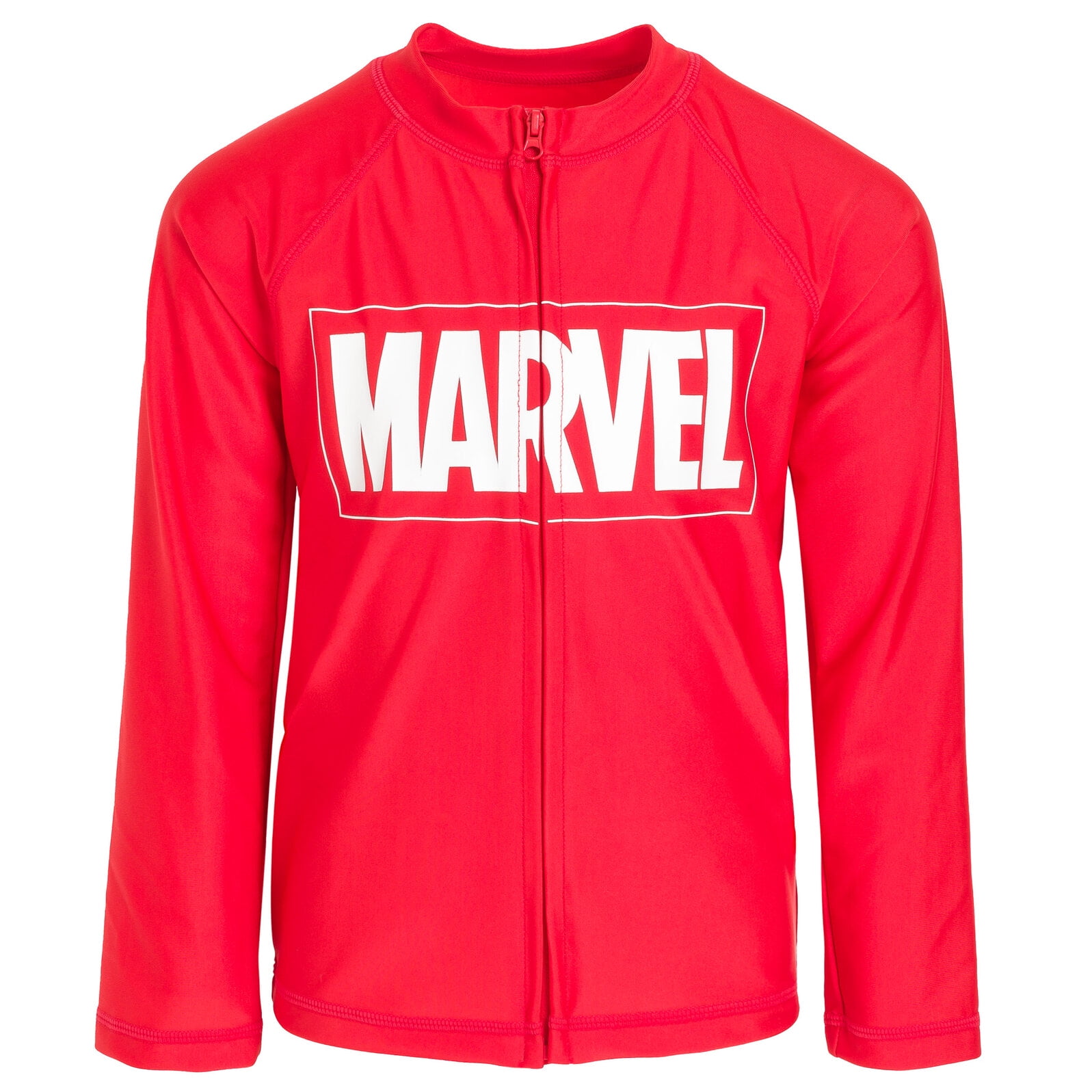 Marvel Avengers Rash Guard Swim Shirt, Big Boys Red Bathing Suit, UPF ...