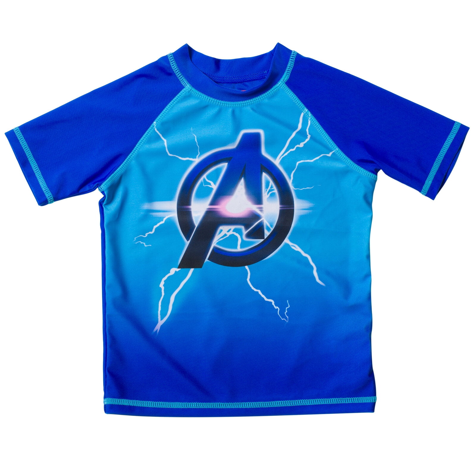 Marvel Avengers Rash Guard Swim Shirt, Toddler to Big Kid, UPF 50 ...