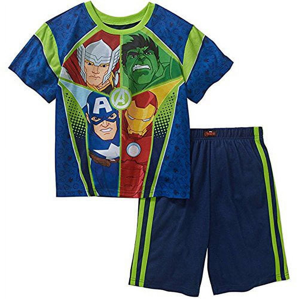 Marvel Avengers Boy's Pajama Shorts Set, Hulk, Thor, Ironman, Size 8 ...