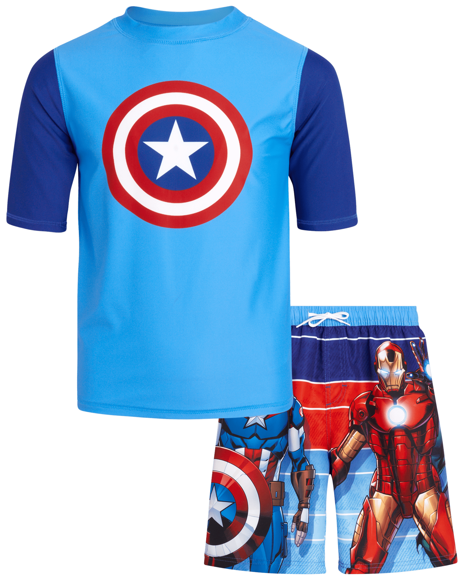 Marvel Avengers Boys' Rash Guard Set - Hulk Swimsuit, UPF 50+ Swimwear ...