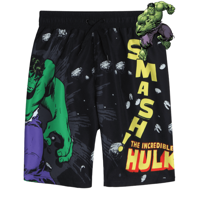 Marvel Avengers Boys’ Swim Trunks – Captain America, Iron Man, Hulk ...