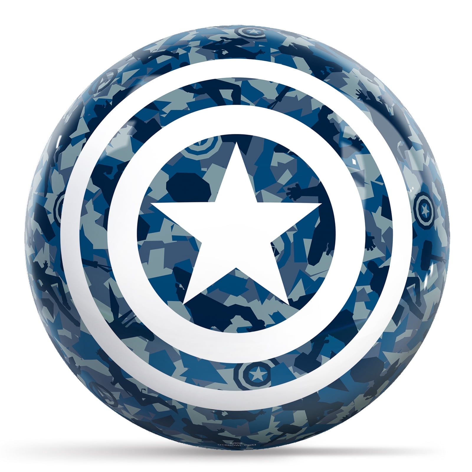 Marvel - Avengers - Captain America Camo Shield15lb Bowling Ball ...