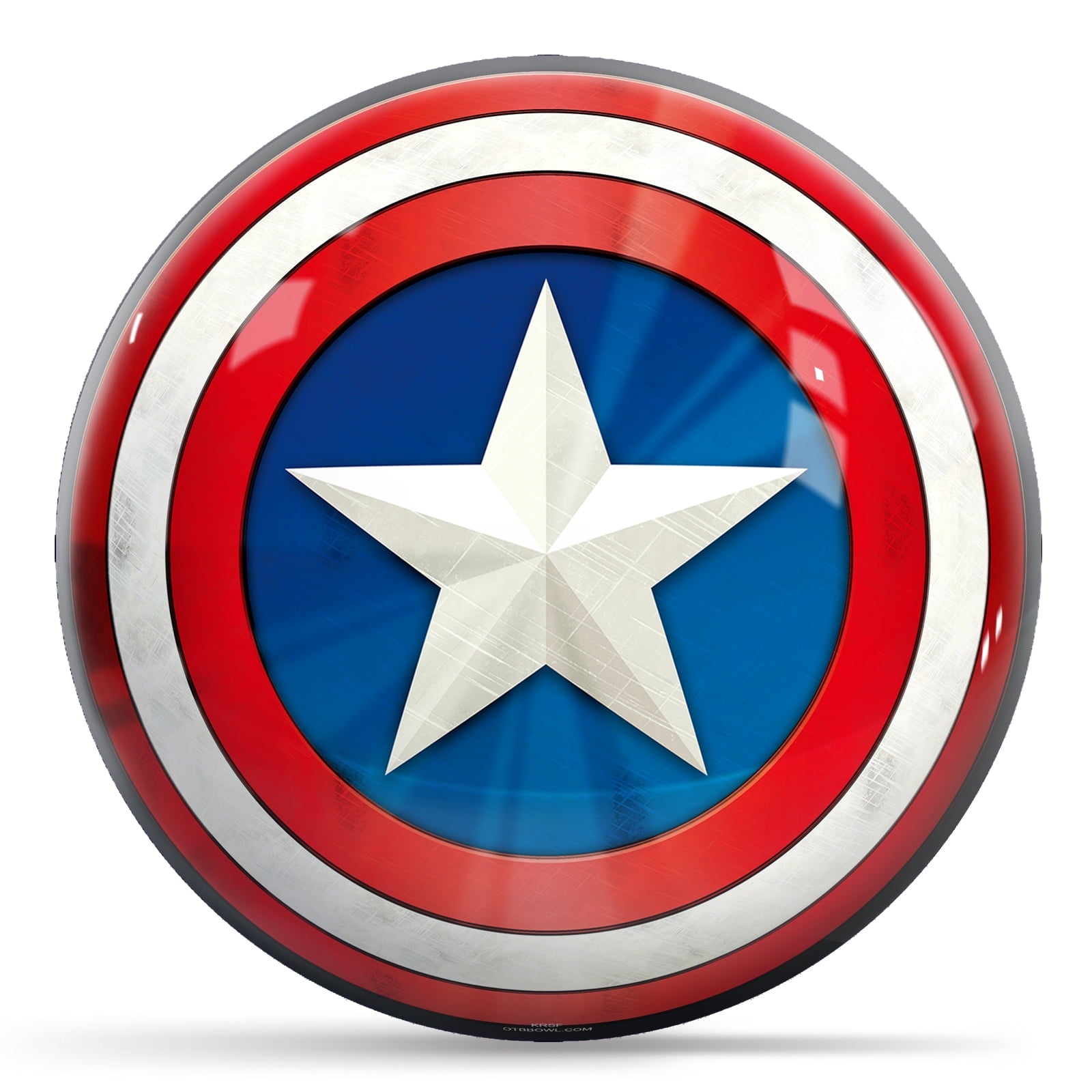 Marvel - Avengers - Captain America Icon 15lb Bowling Ball - Walmart.com