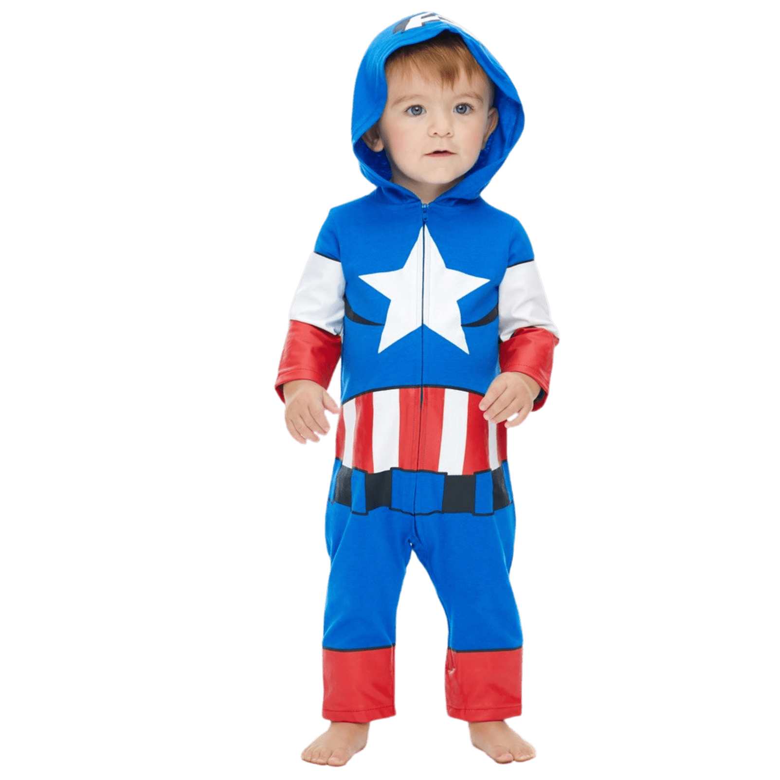 Marvel Avengers Captain America Infant Baby Boys Zip Up Cosplay ...