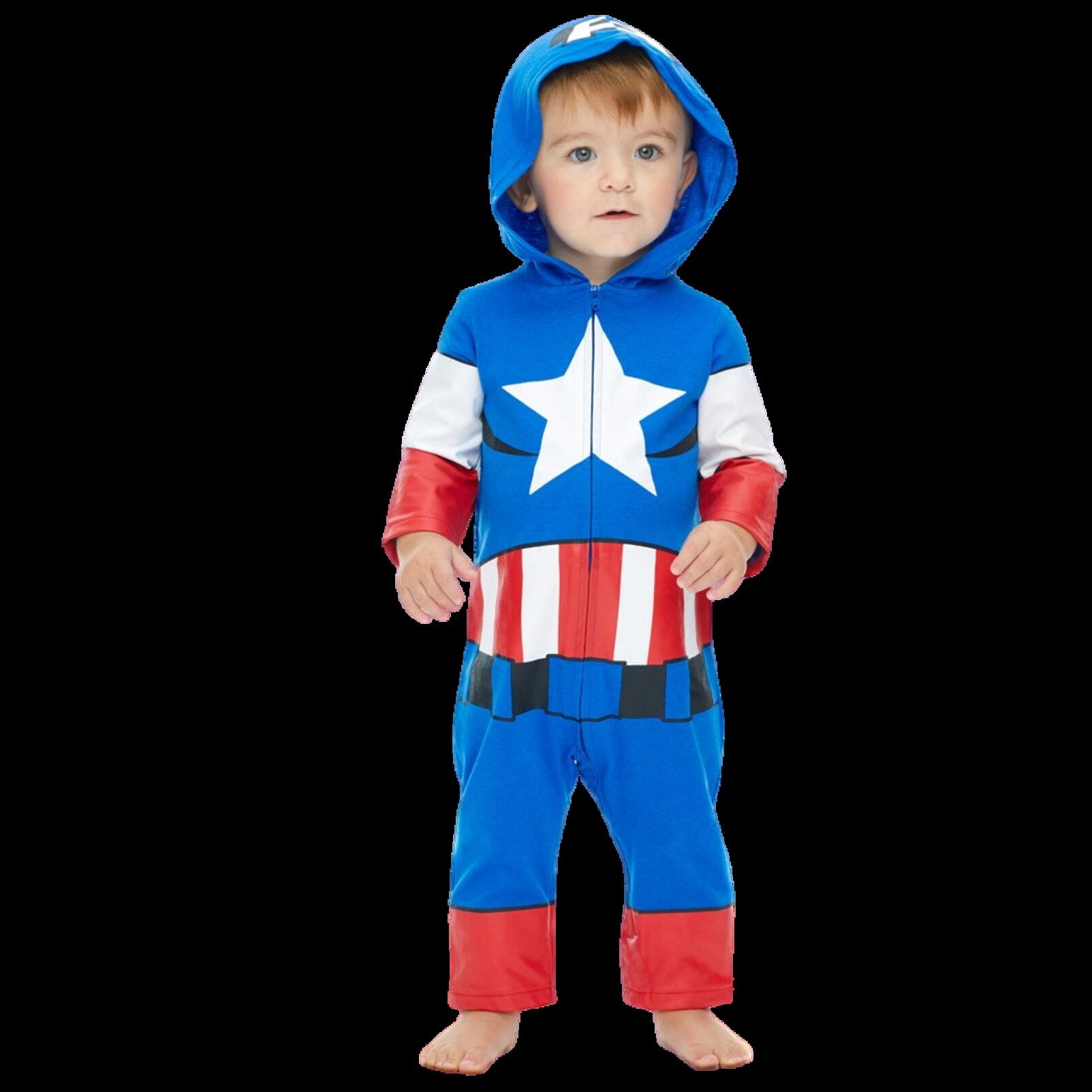 Marvel Avengers Captain America Newborn Baby Boys Zip Up Cosplay ...