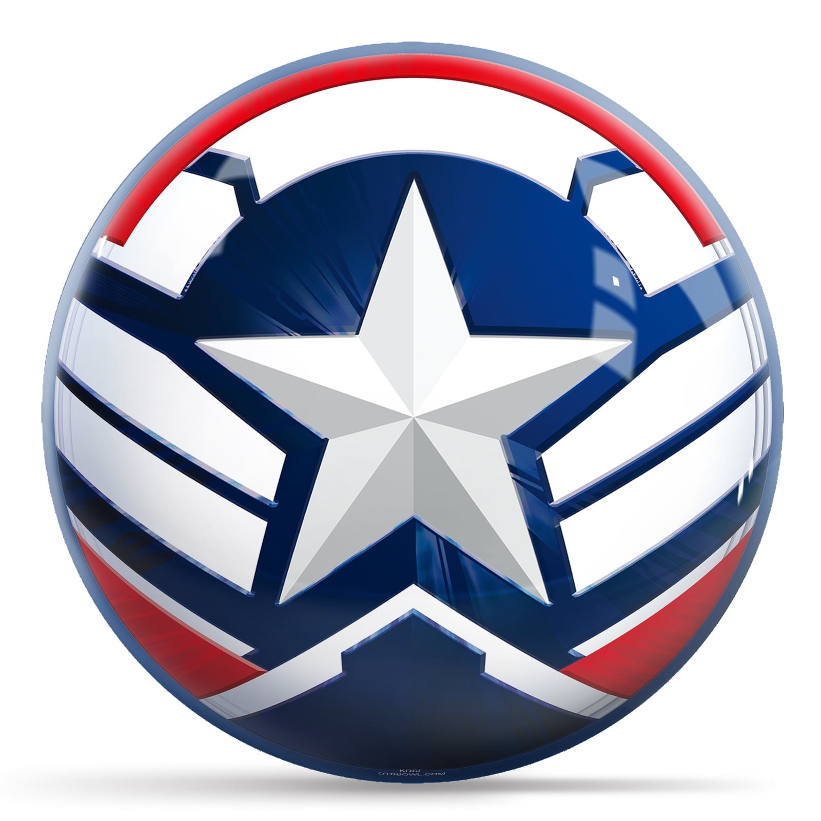 Marvel Avengers Captain America Sam Wilson Icon Undrilled Bowling Ball ...