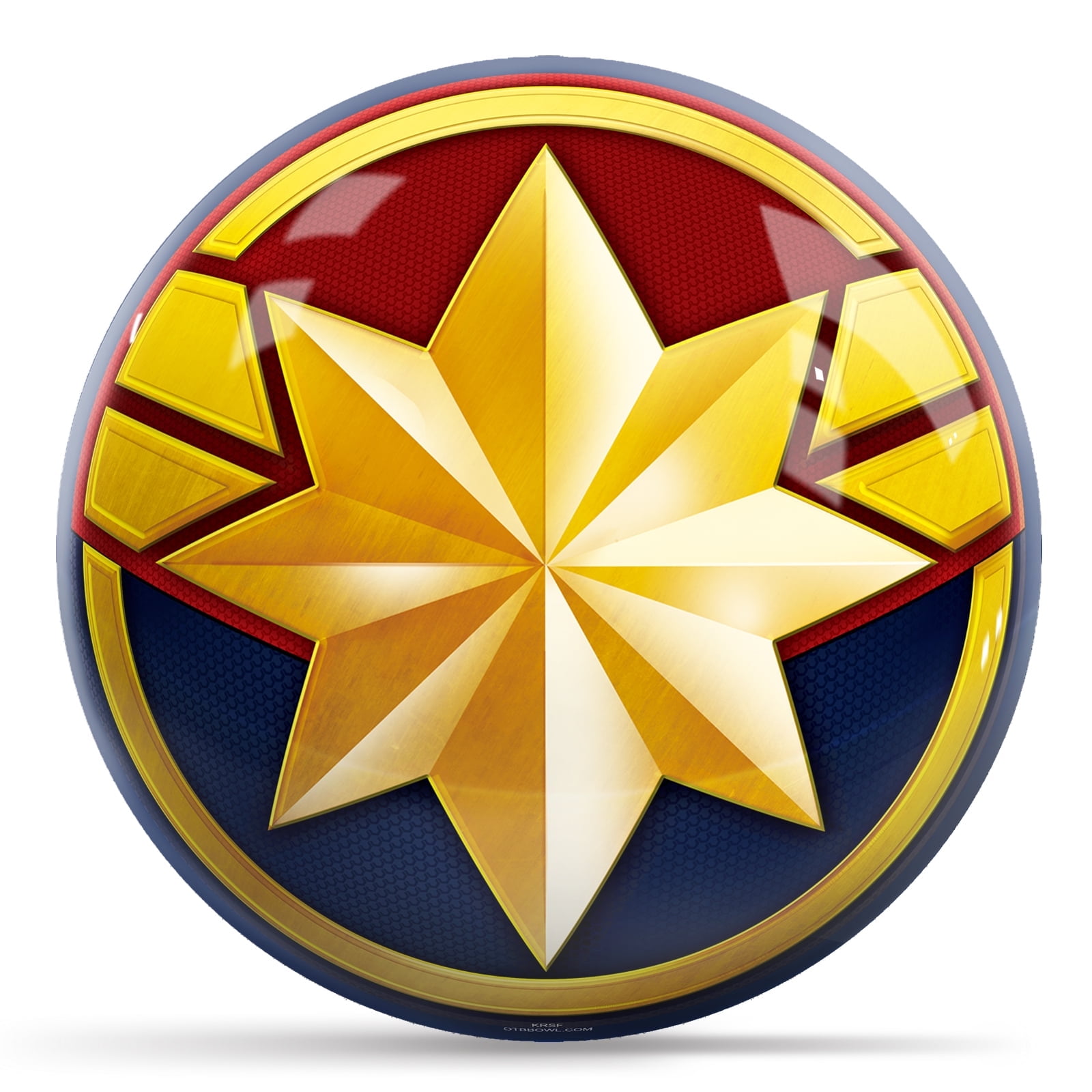 Marvel - Avengers - Captain Marvel Icon 16lb Bowling Ball - Walmart.com