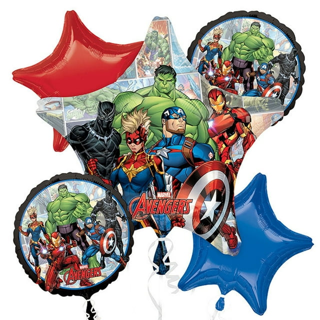 Marvel Avengers Character Authentic Licensed Theme Foil Balloon Bouquet ...