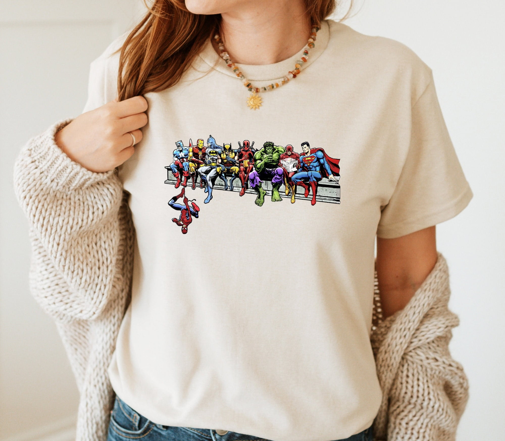 Marvel Avengers Characters T-shirt, Avengers Team Retro Comic T-Shirt ...