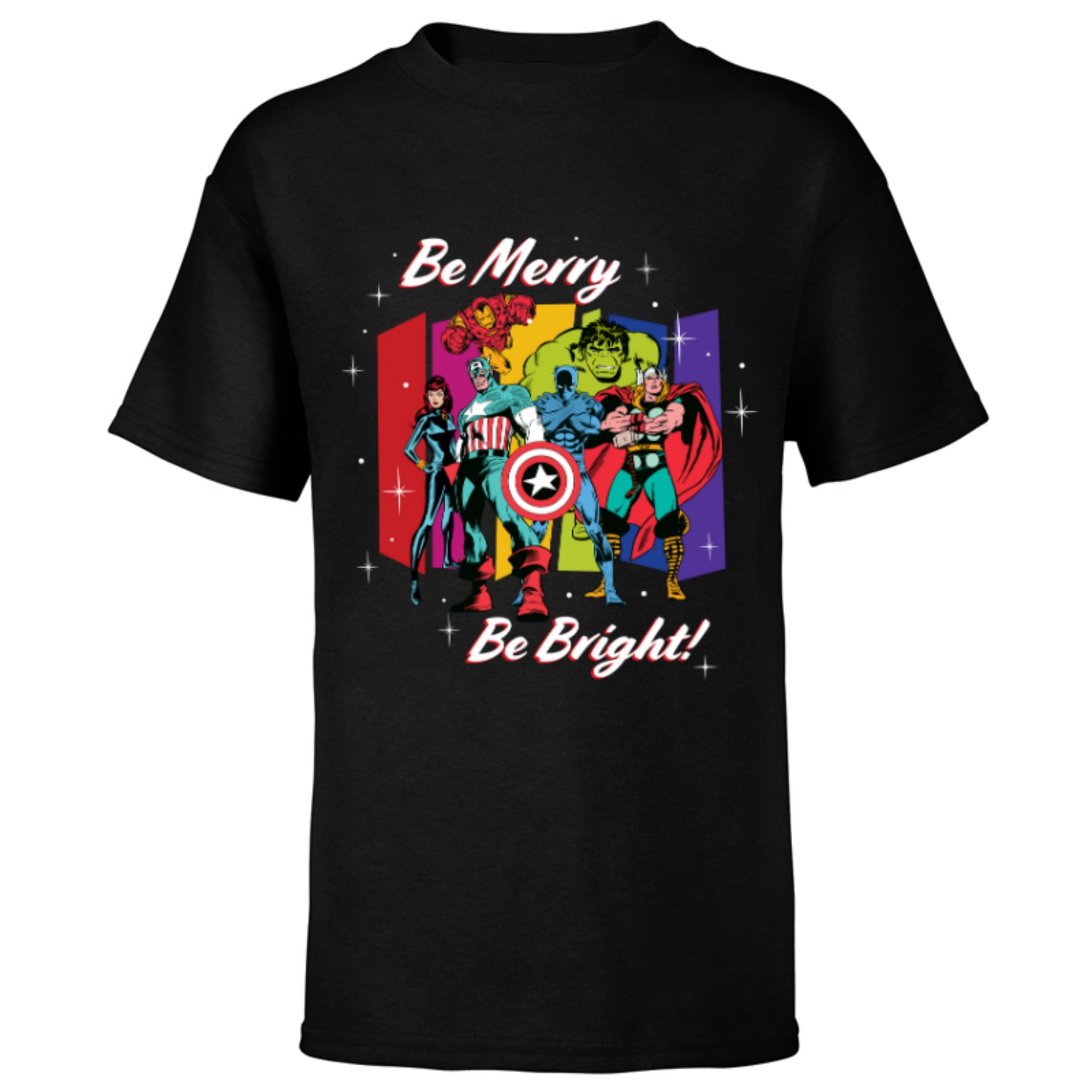 Marvel Avengers Christmas Holiday Retro Be Merry Be Bright! - Short ...
