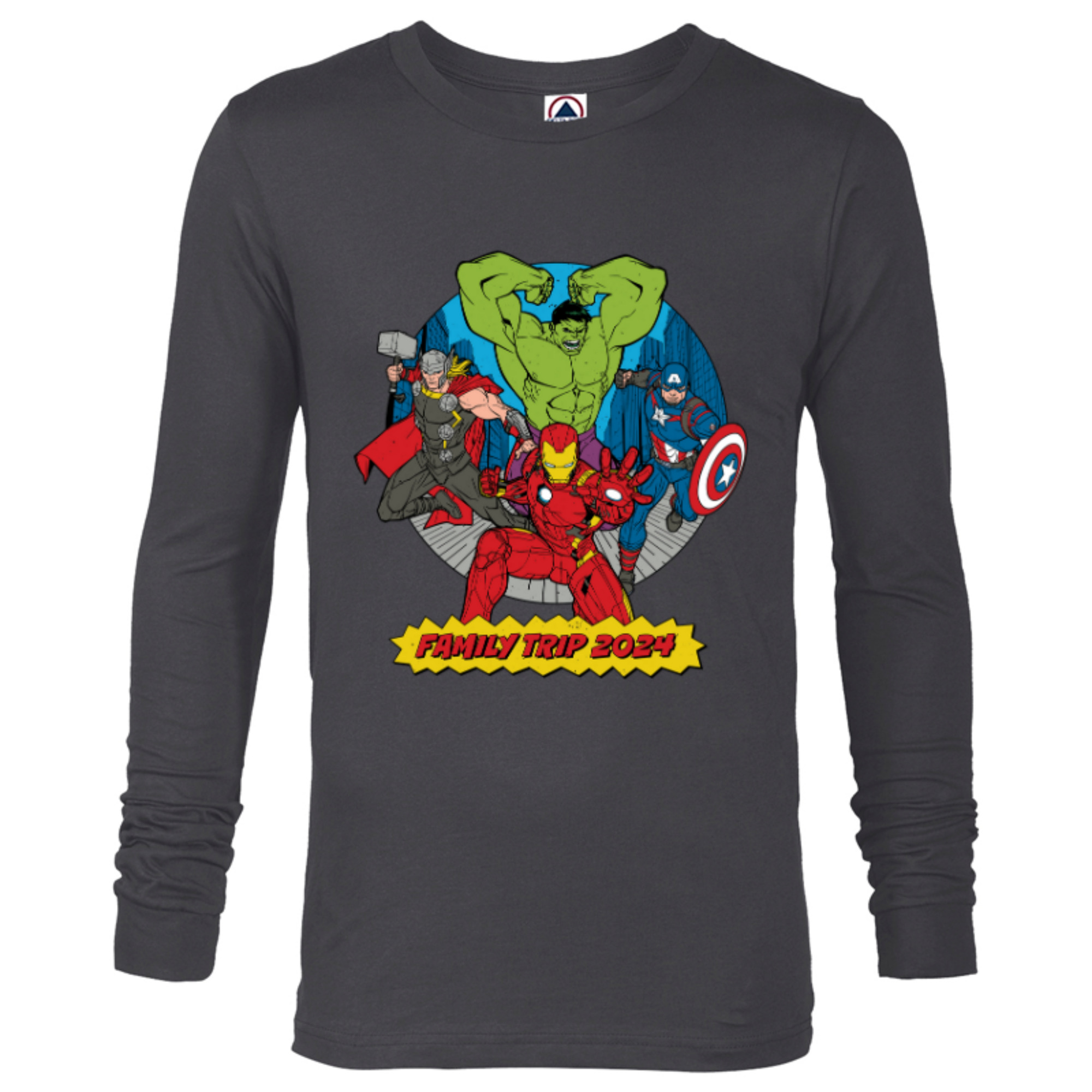 Marvel Avengers City Scene Super Hero Family Trip 2024 - Long Sleeve T ...