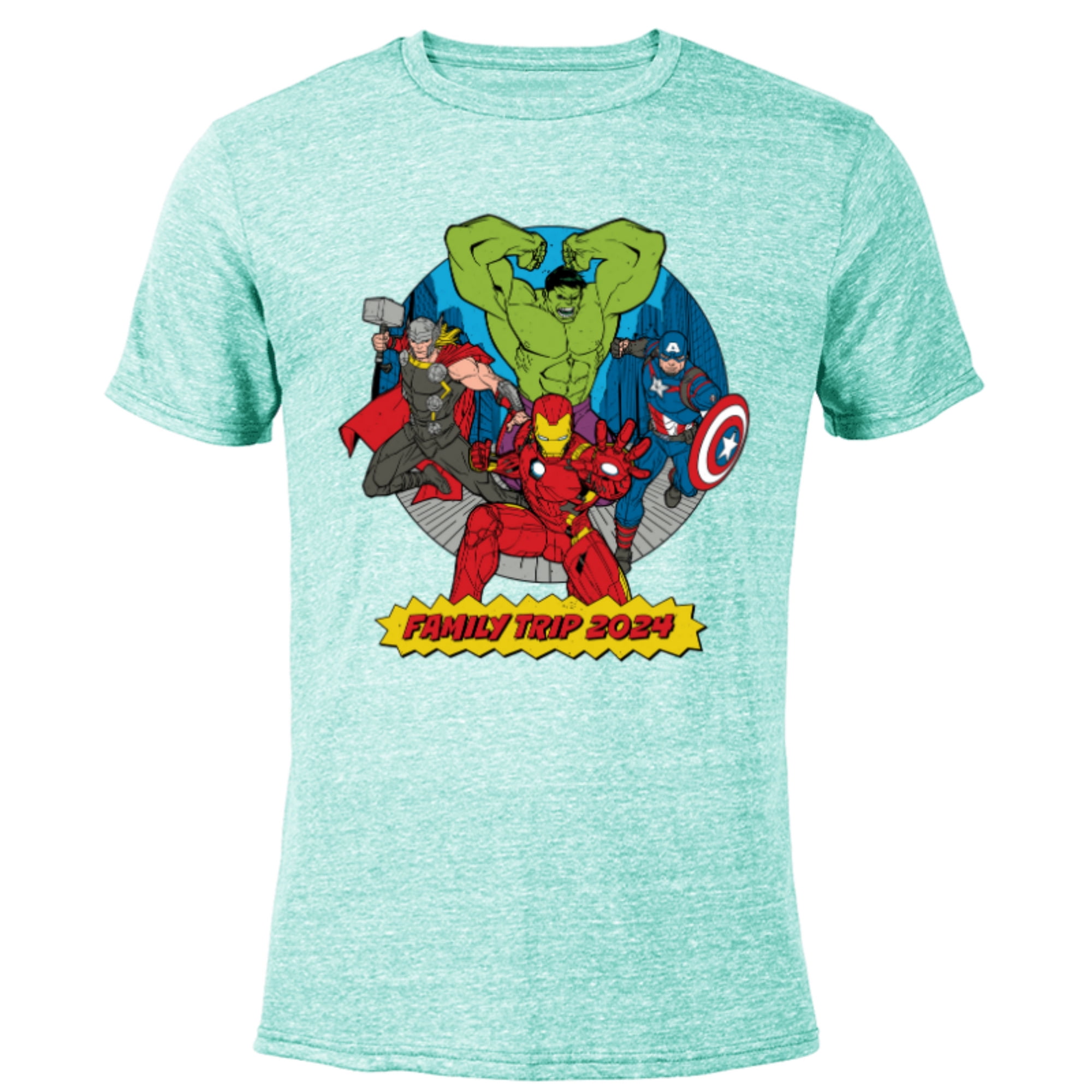 Marvel Avengers City Scene Super Hero Family Trip 2024 - Short Sleeve ...