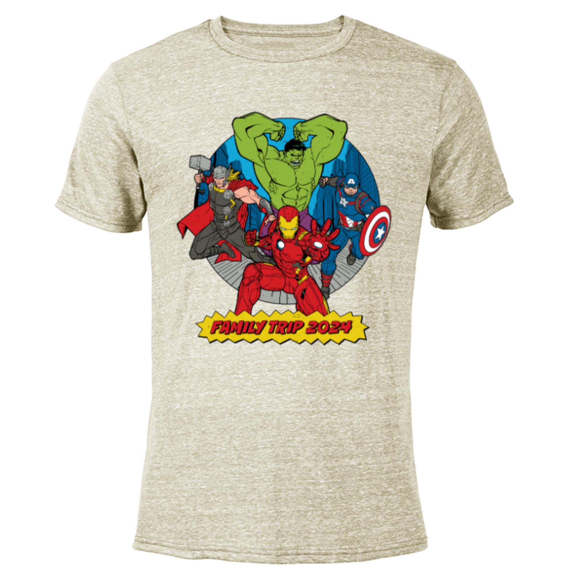 Marvel Avengers City Scene Super Hero Family Trip 2024 - Short Sleeve ...