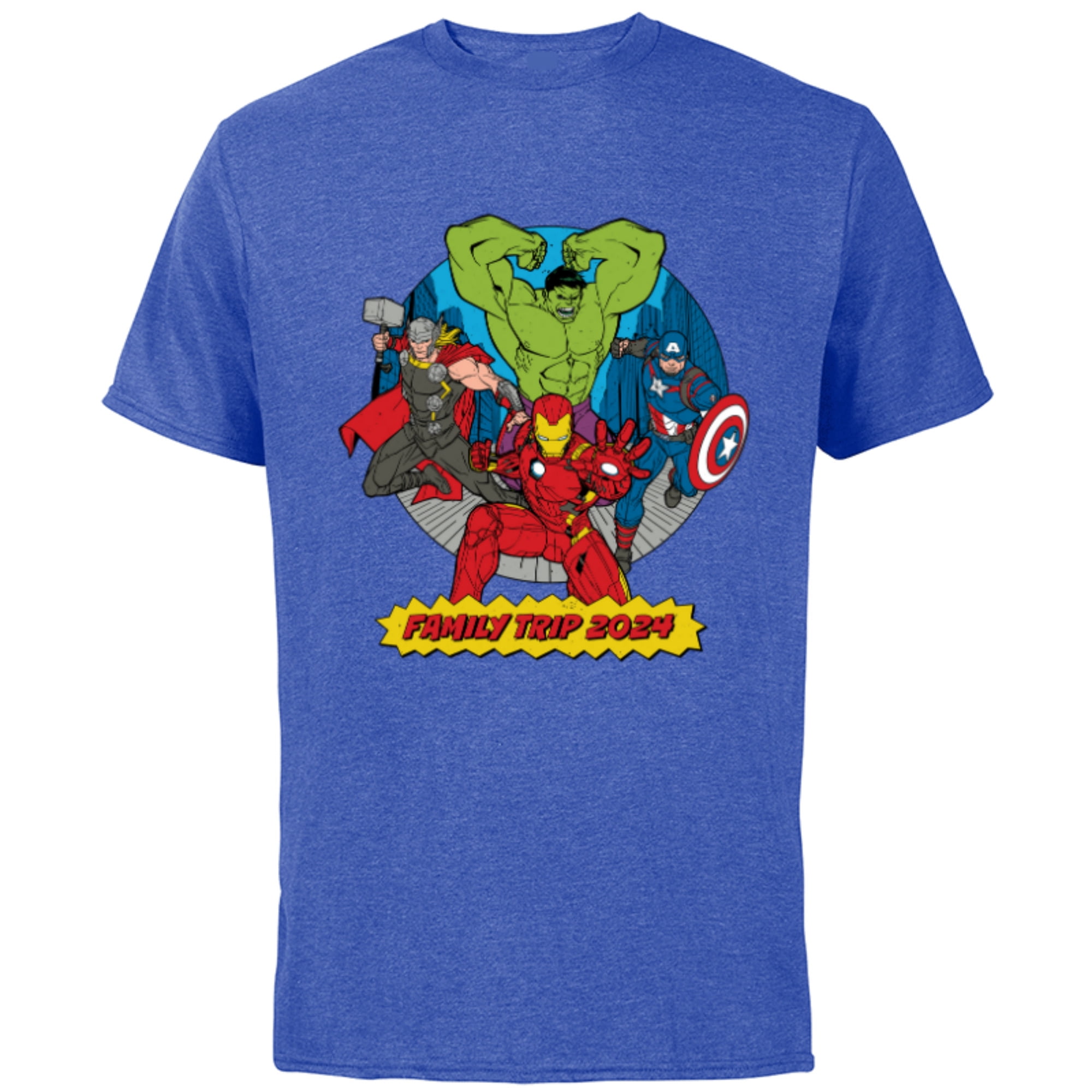 Marvel Avengers City Scene Super Hero Family Trip 2024 - Short Sleeve ...