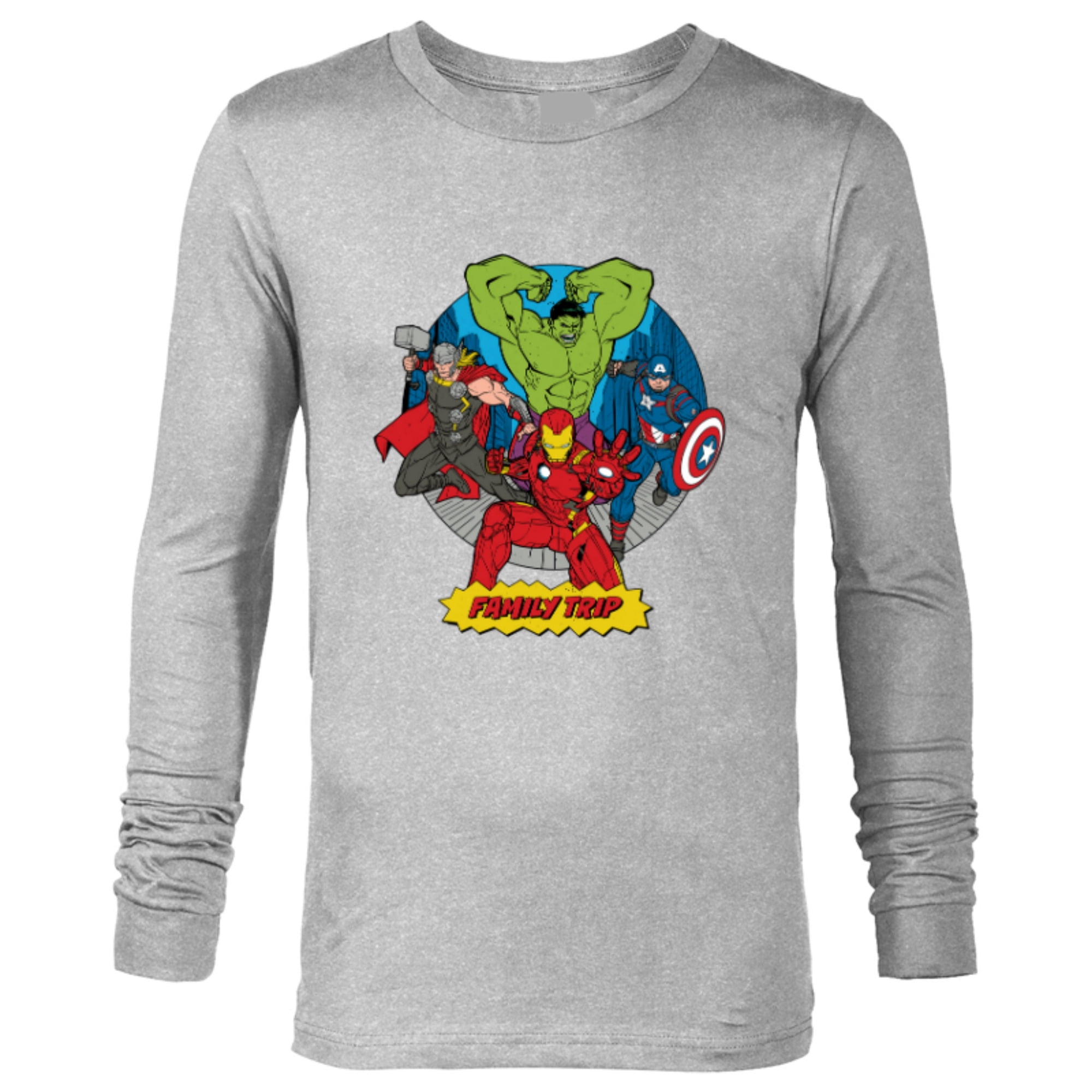 Marvel Avengers City Scene Super Hero Family Trip - Long Sleeve T-Shirt ...