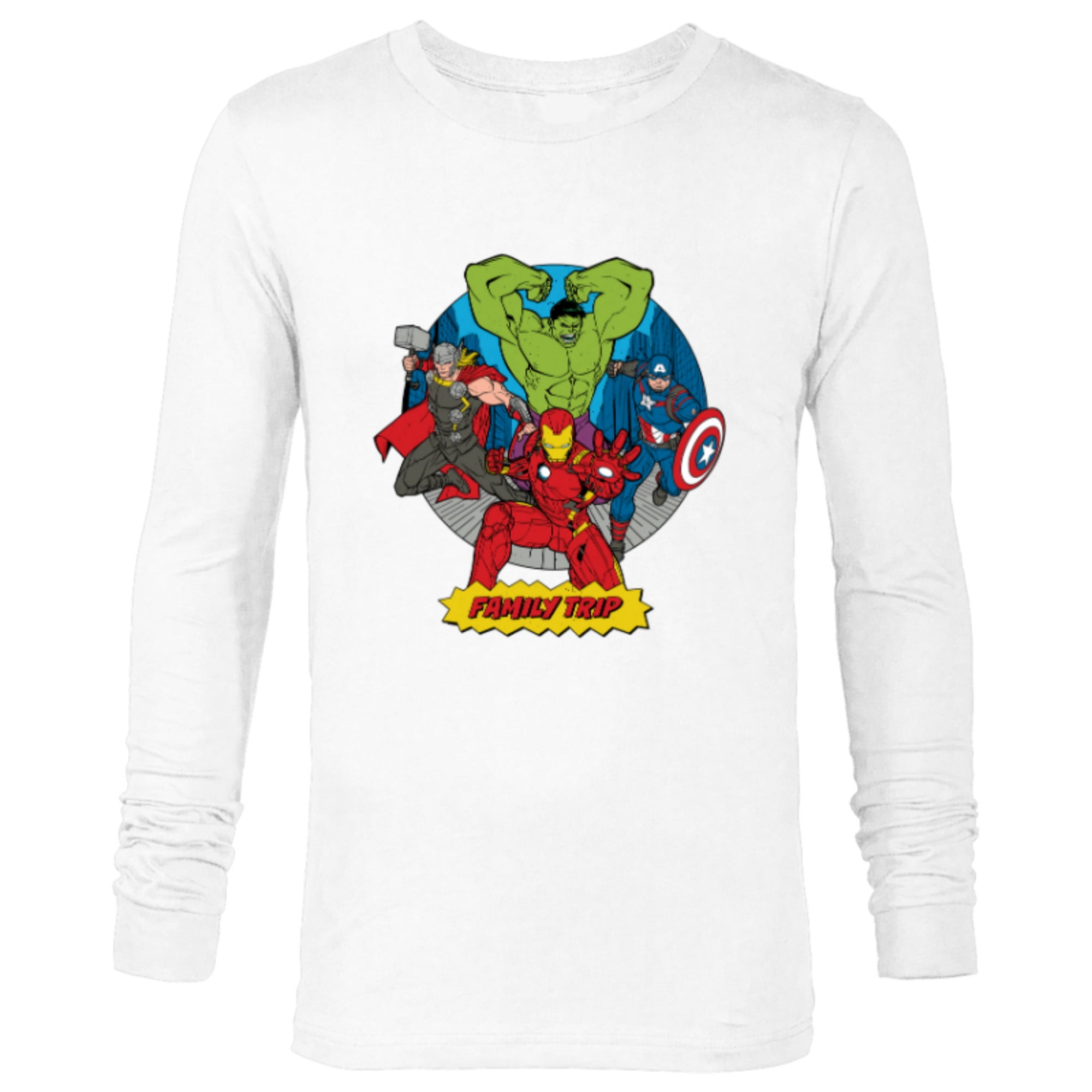 Marvel Avengers City Scene Super Hero Family Trip - Long Sleeve T-Shirt ...