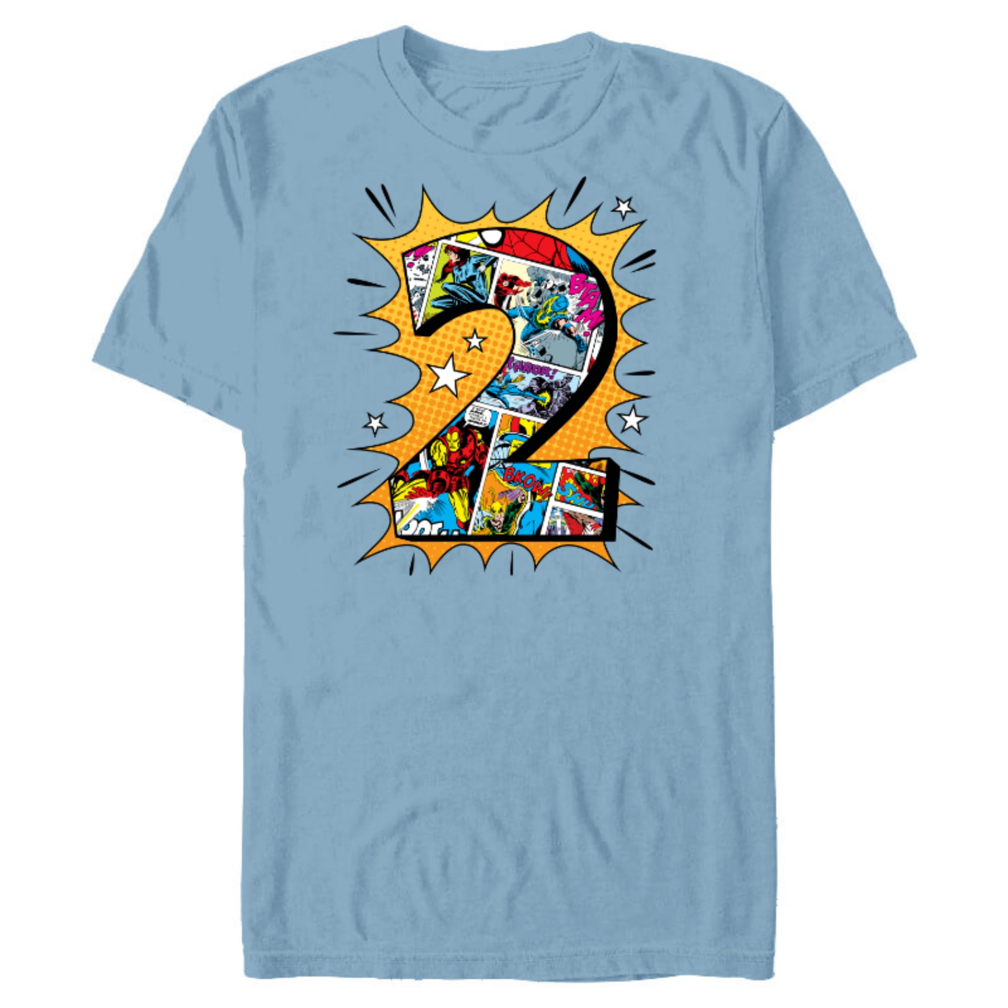 Marvel Avengers Comics 2nd Birthday - Short Sleeve Blended T-Shirt for ...