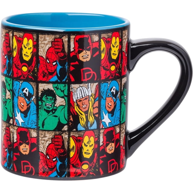 Marvel Avengers Ceramic Coffee Mug, 20-Ounces, Featuring Captain ...