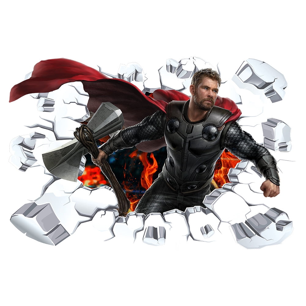 Marvel Avengers DC 3D Wall Stickers Kids Wall Stickers Cartoon ...