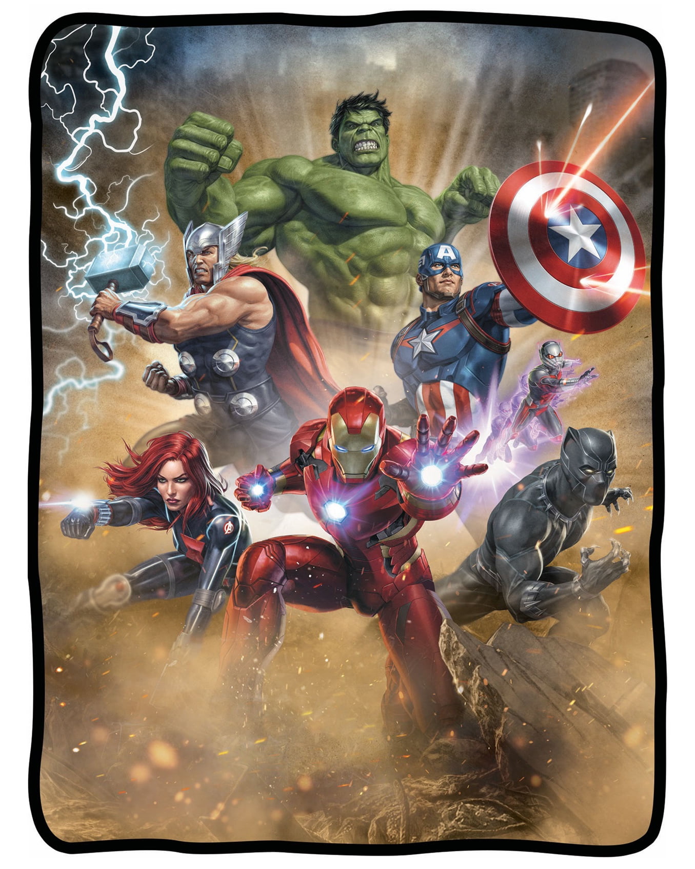Marvel Avengers Defenders of Earth Blanket 46" X 60" Flannel Fleece ...