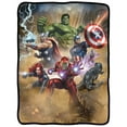 Marvel Avengers Defenders of Earth Blanket 46" X 60" Flannel Fleece ...