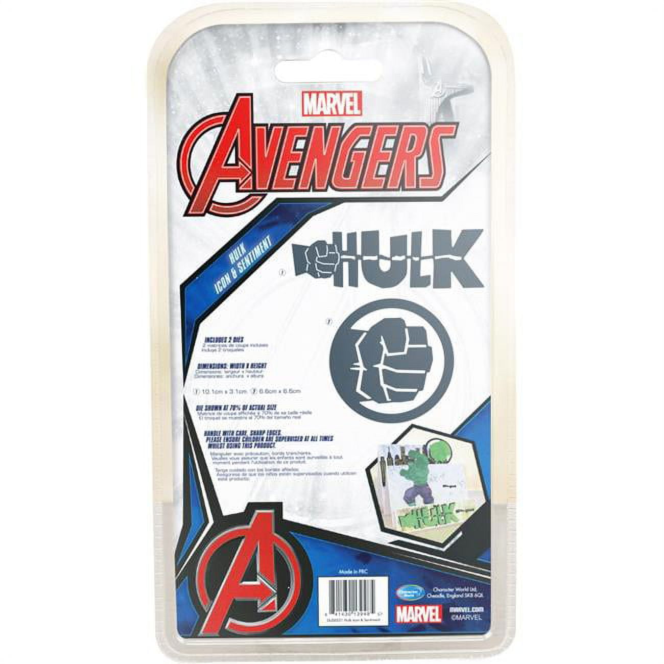 Character World DUS0521 Marvel Avengers Die - The Hulk Icon & Sentiment ...