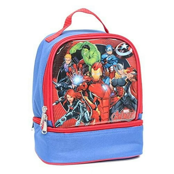Ruz Avengers Dual Compartment Dome Lunch Box, Red/Blue - Walmart.com
