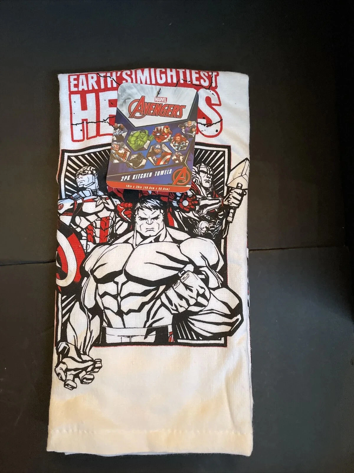 Marvel Avengers Earth’S Mightiest Heroes 2Pk Kitchen Towels New ...