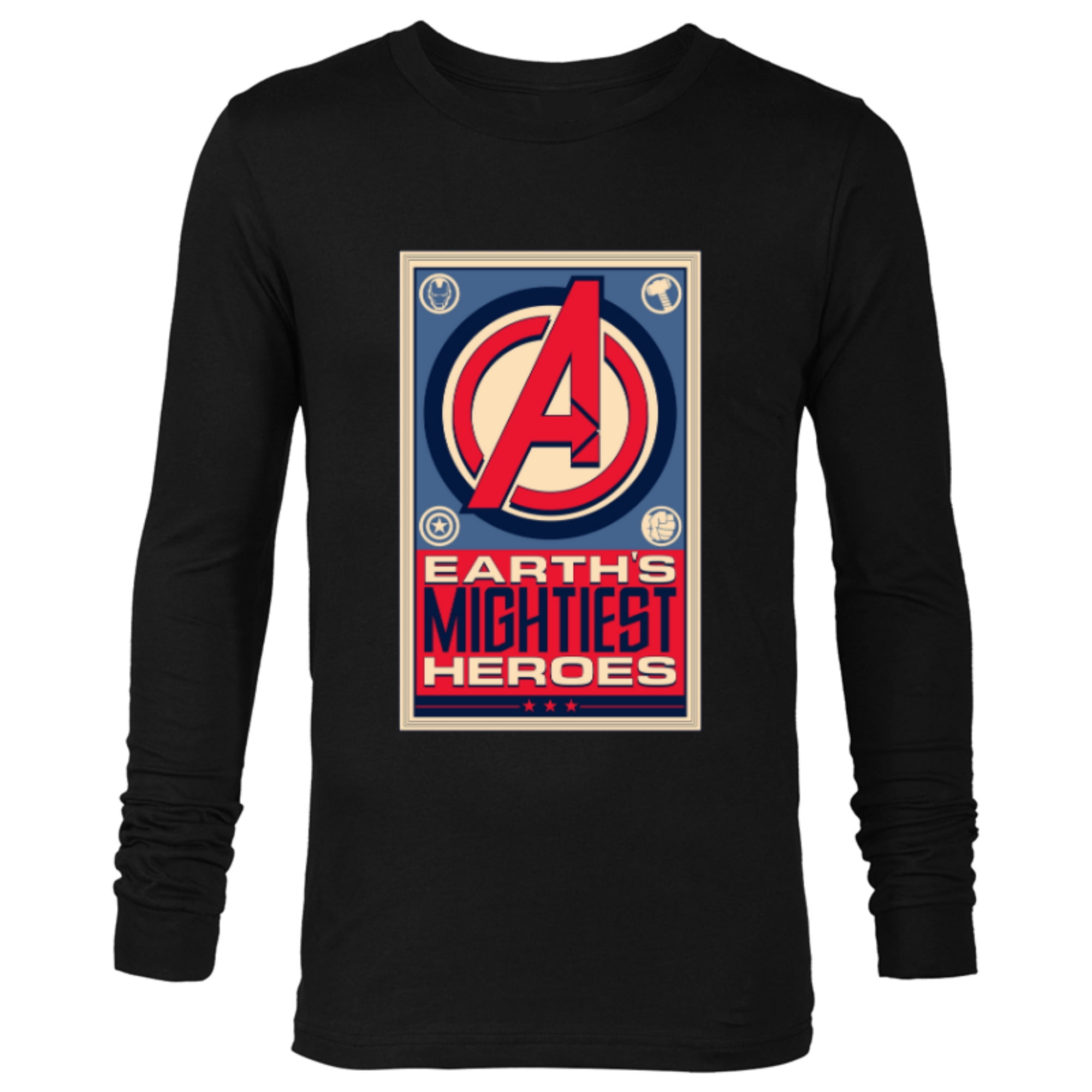Marvel Avengers Earth’s Mightiest Heroes Retro Icons - Long Sleeve T ...