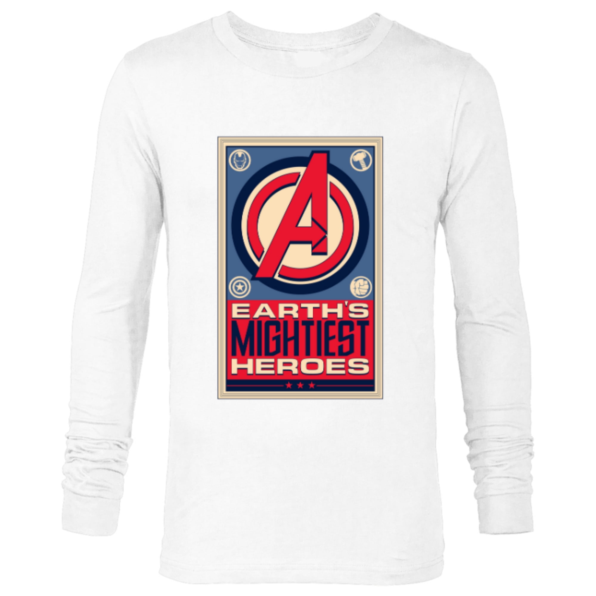 Marvel Avengers Earth’s Mightiest Heroes Retro Icons - Long Sleeve T ...