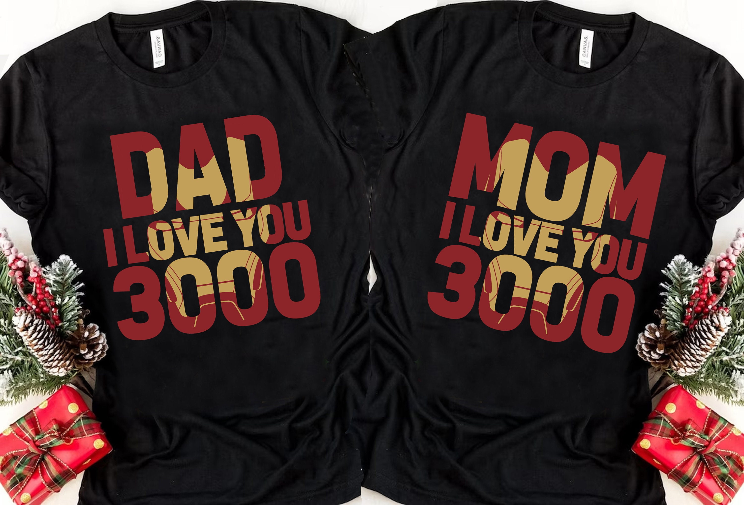 Marvel Avengers Endgame Mom Dad I Love You 3000 Iron Man Fill Shirt ...