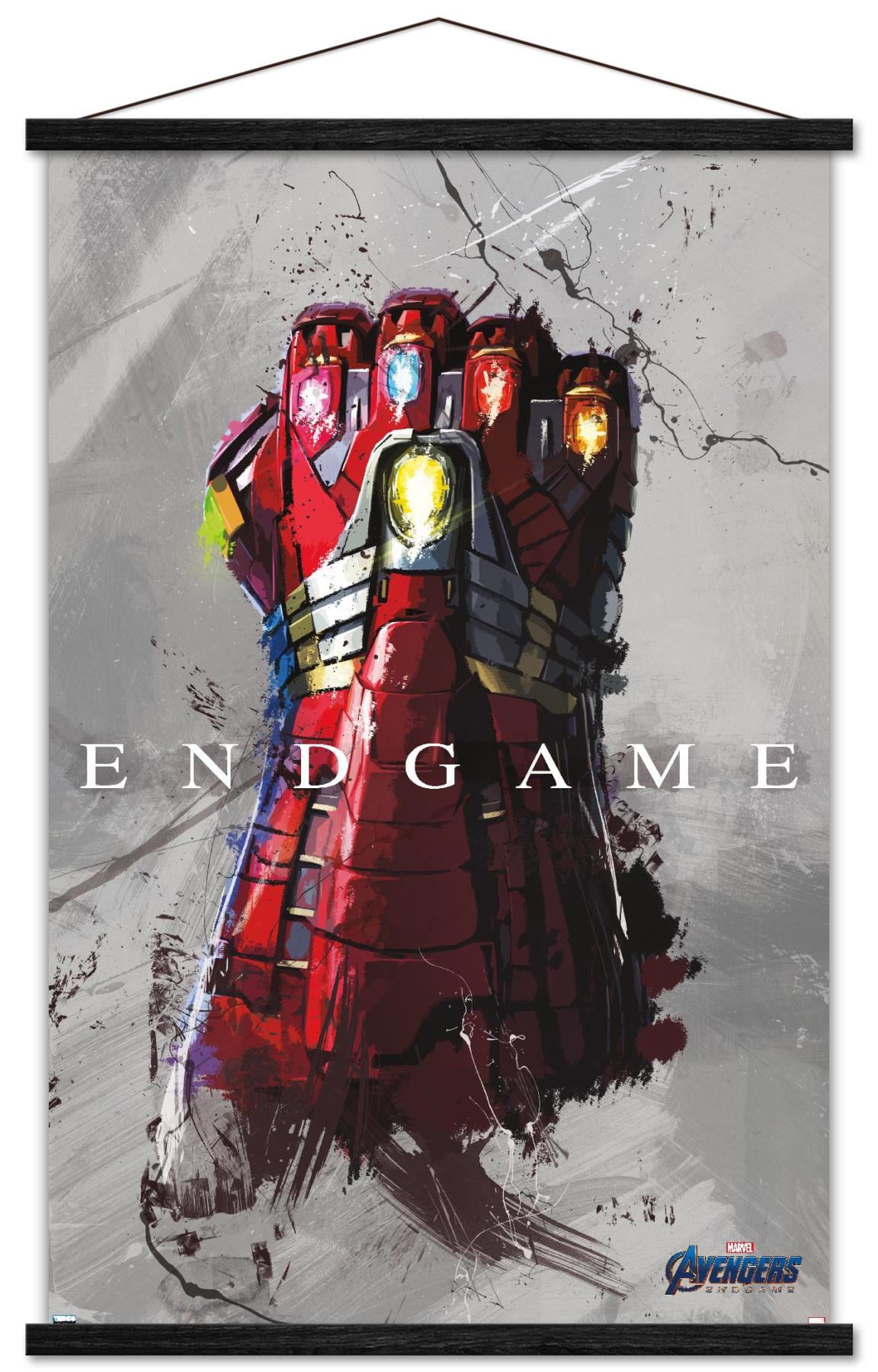 Marvel Avengers: Endgame - Stark Gauntlet Wall Poster with Wooden ...