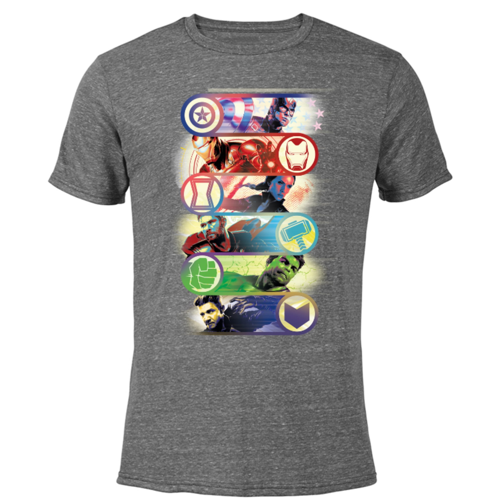 Marvel Avengers: Endgame Super Heroes Team Up - Short Sleeve Blended T ...