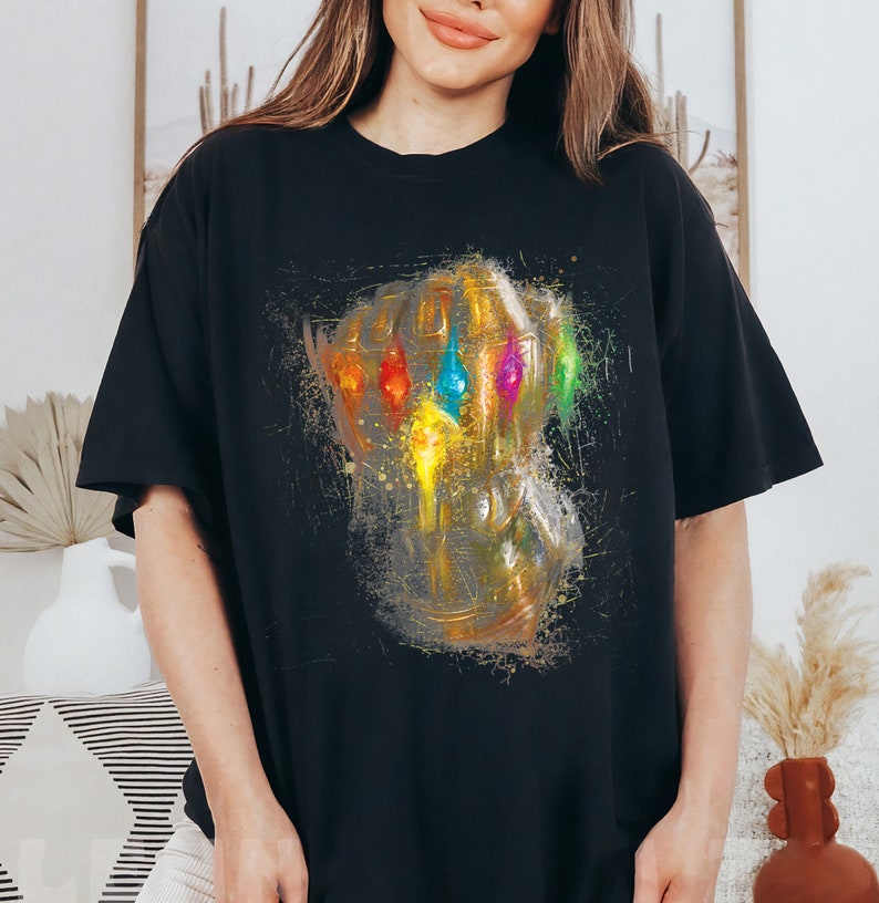 Marvel Avengers Endgame Thanos Infinity Gauntlet Graphic t-Shirt, Disneyland Family Matching ...