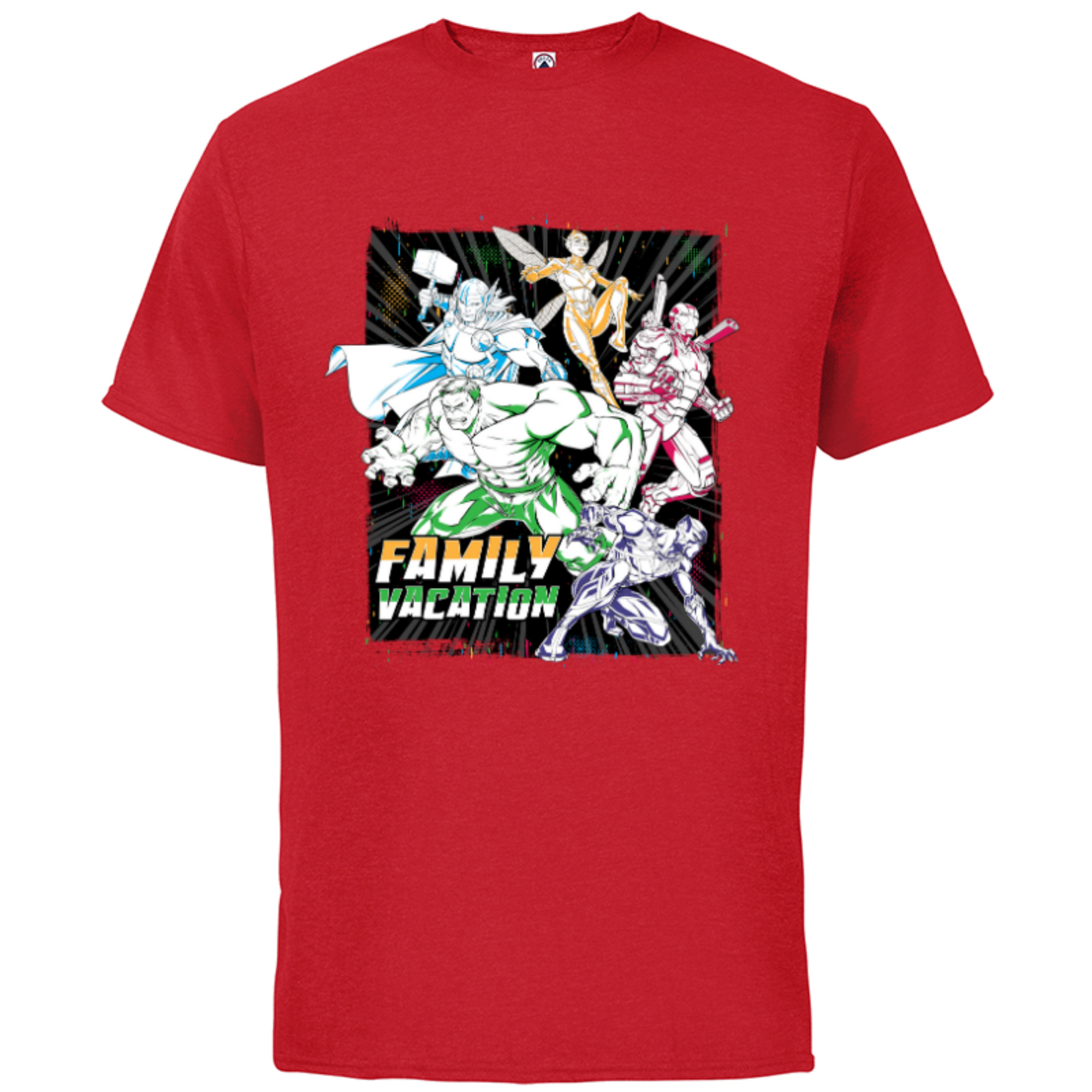 Marvel Avengers Family Vacation Trip Travel Line Art - Short Sleeve ...