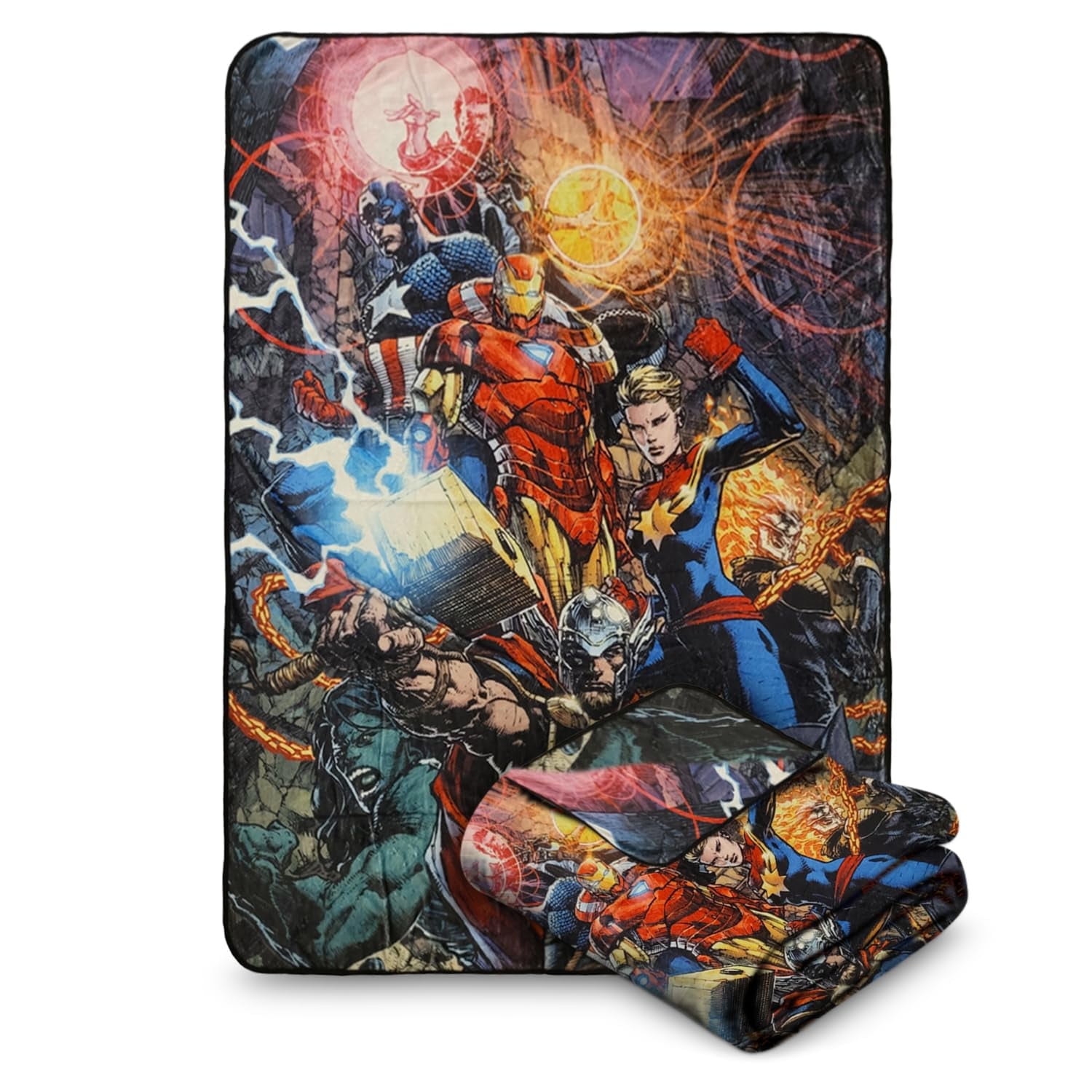 Marvel Avengers Fleece Softest Comfy Throw Blanket for Adults & Kids ...