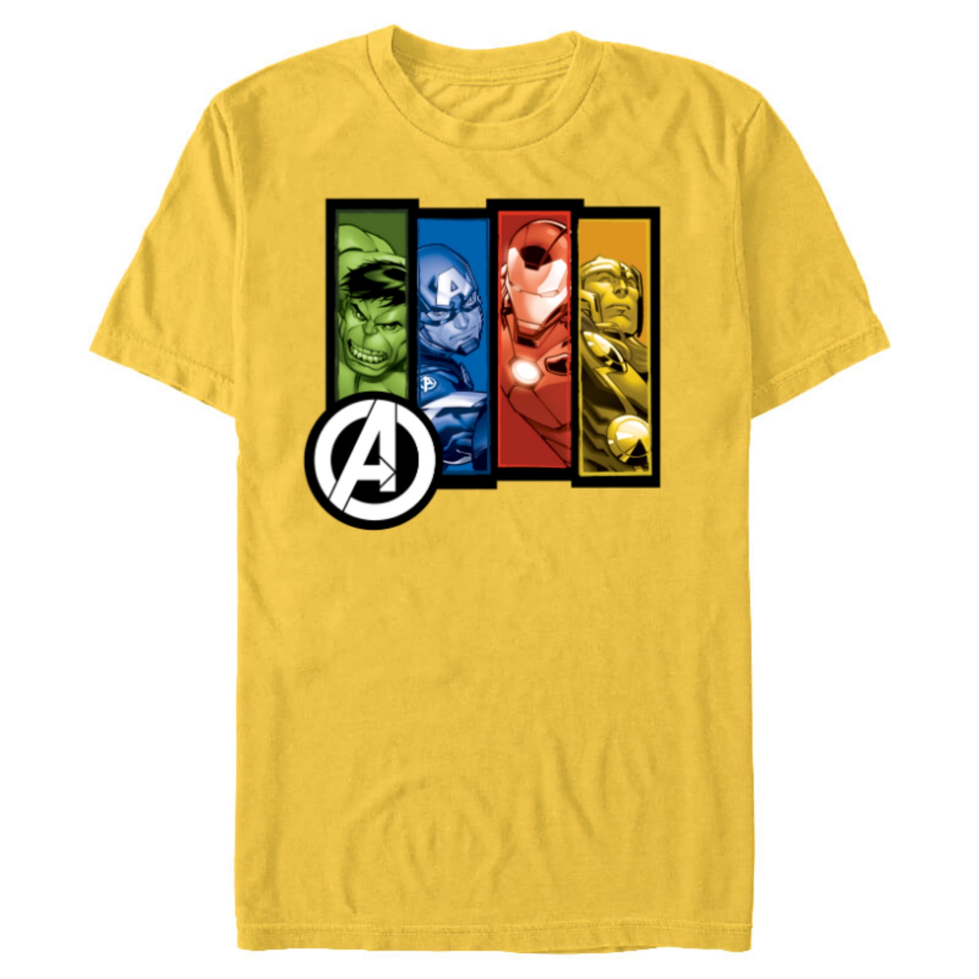 Marvel Avengers Four Heroes Four Colors - Short Sleeve Blended T-Shirt ...