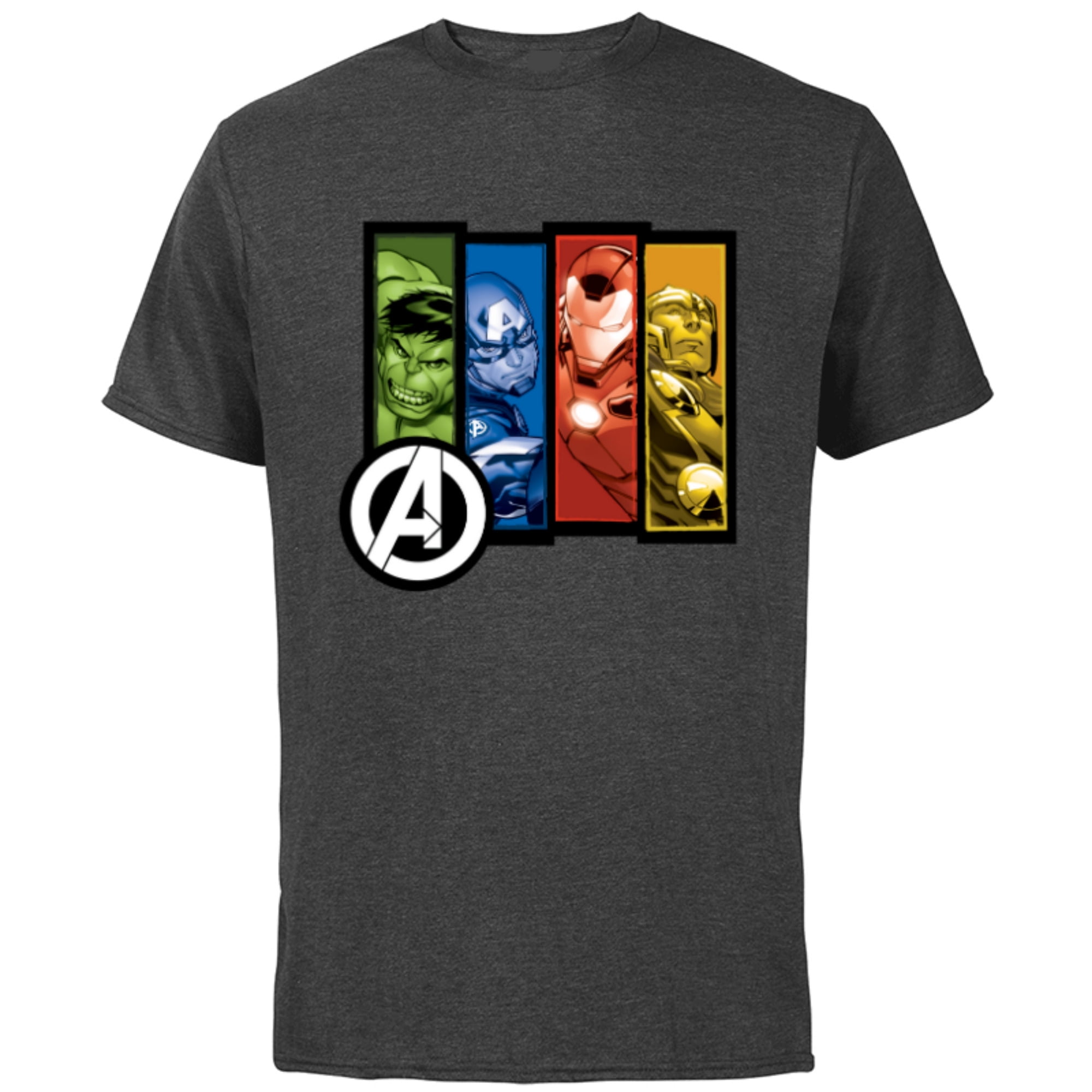 Marvel Avengers Four Heroes Four Colors - Short Sleeve Cotton T-Shirt ...