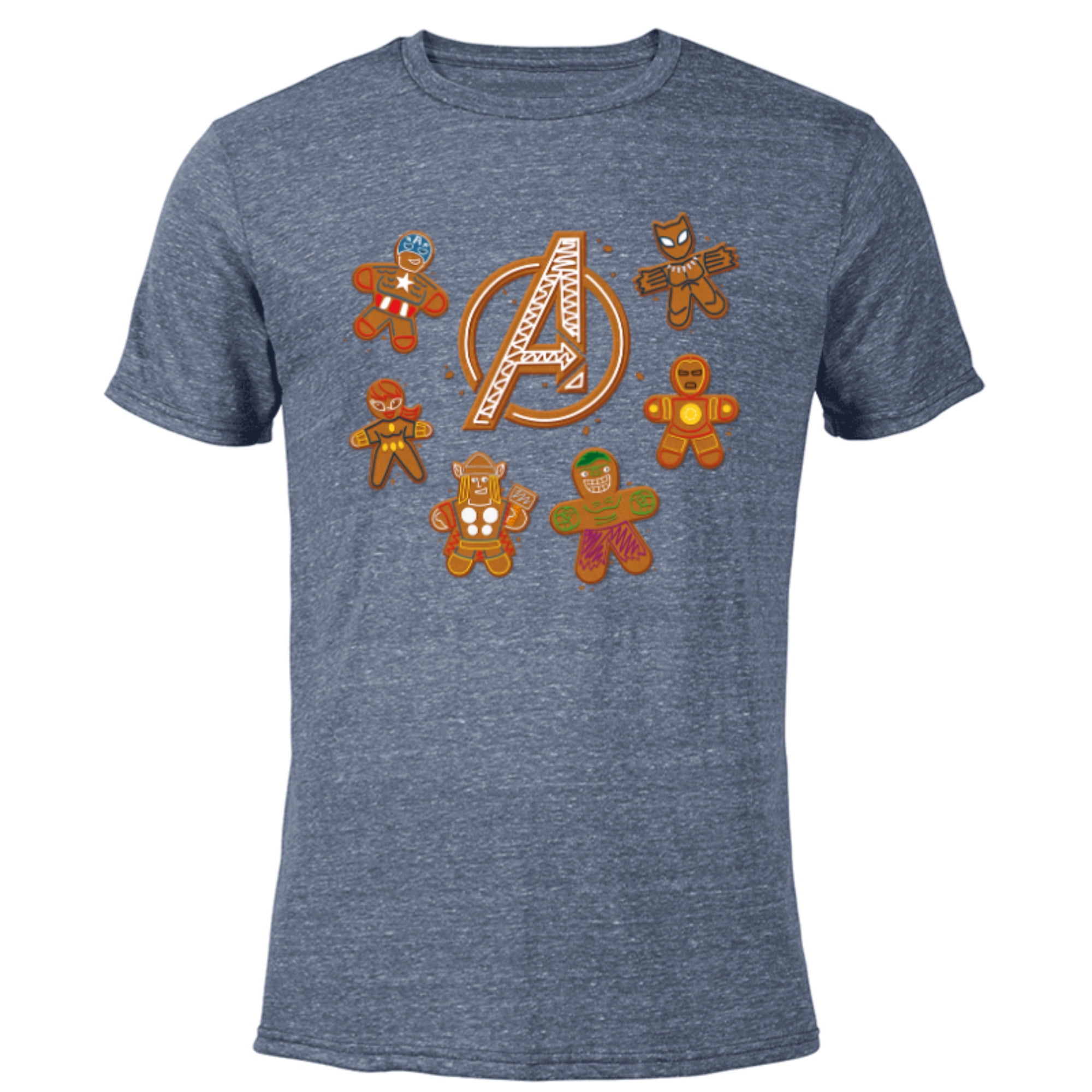 Marvel Avengers Gingerbread Cookies Holiday - Short Sleeve Blended T ...